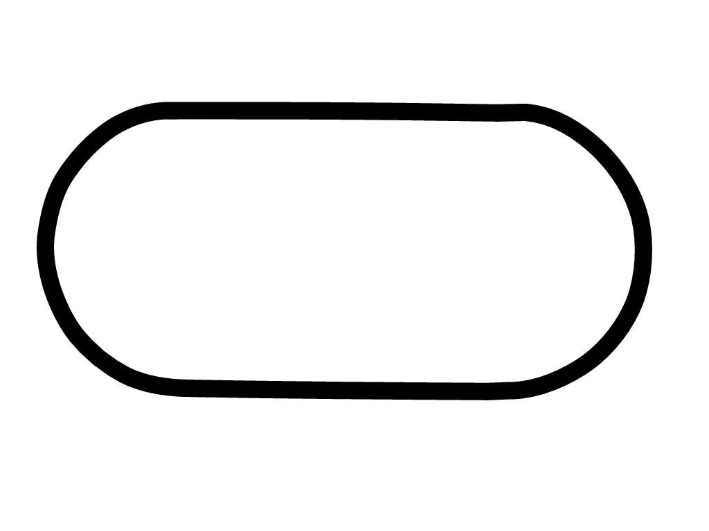 Horizontal Oval Outline