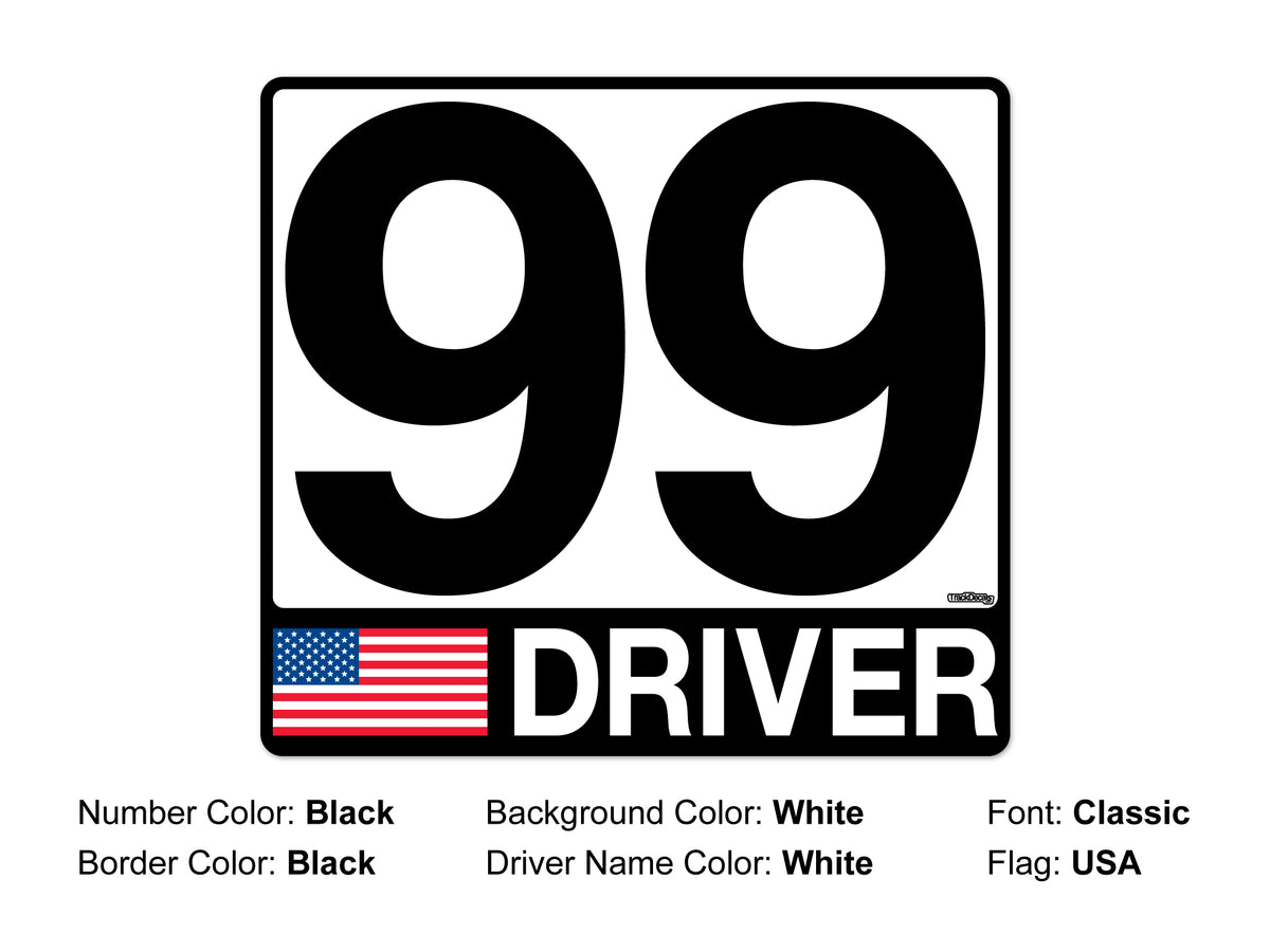 Number Plate - Standard – TrackDecals