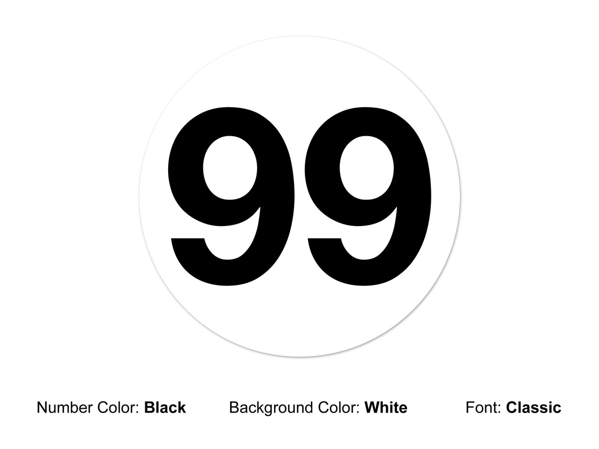 Number Roundel - Standard – TrackDecals