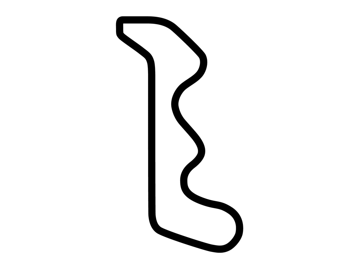 Thunderhill Raceway Park 2 Mile Course with Bypass Decal – TrackDecals
